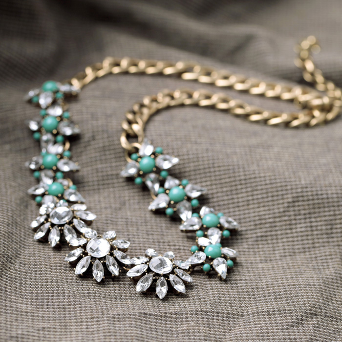 Wild Flowers Gem Diamond Necklace on Luulla